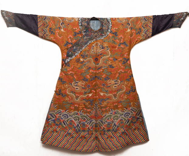 A Chinese Embroidered Dragon Robe