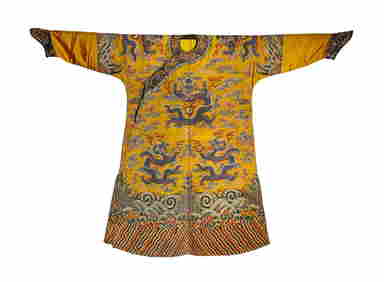 Fine Chinese Embroidered Satin Antique Emperor Robe - Mar 15, 2015 ...