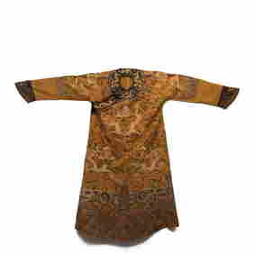Fine Chinese Embroidered Satin Antique Emperor Robe - Mar 15, 2015 ...