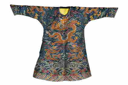 Fine Chinese Embroidered Satin Antique Emperor Robe - Mar 15, 2015 ...