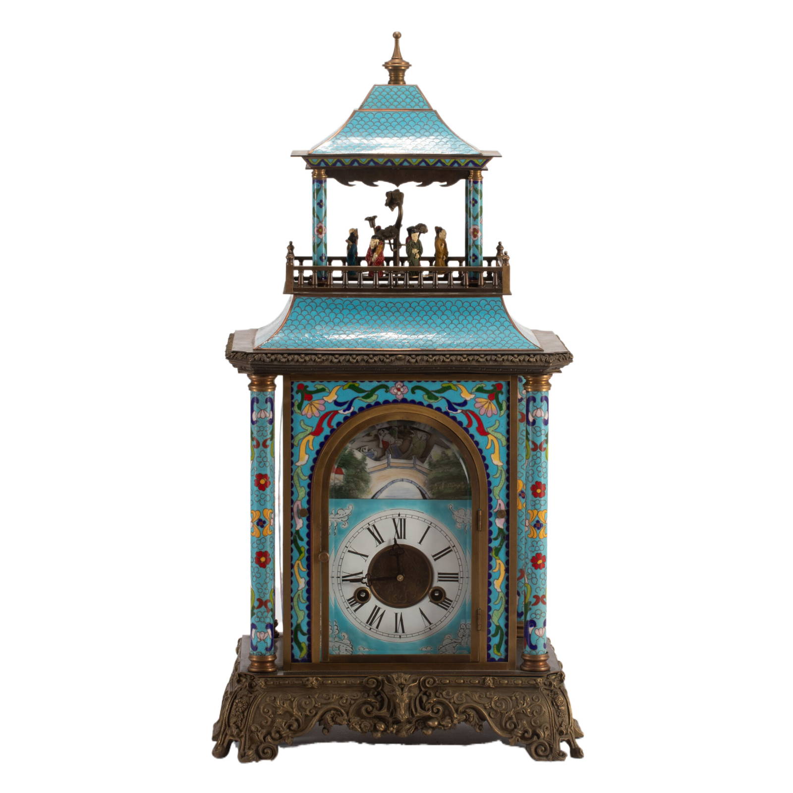 A Cloisonne Enamel Clock Auction