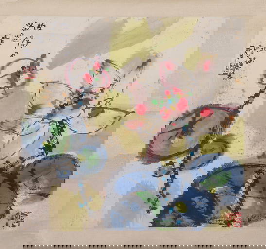 A Chinese Painting Of Lotus Pond Signed Huang Yongyu