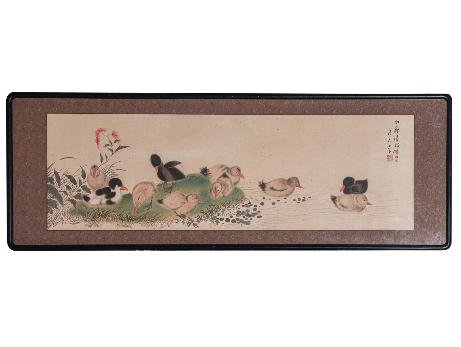 A Chinese Painting Of Baby Duck Signed Puru Auction