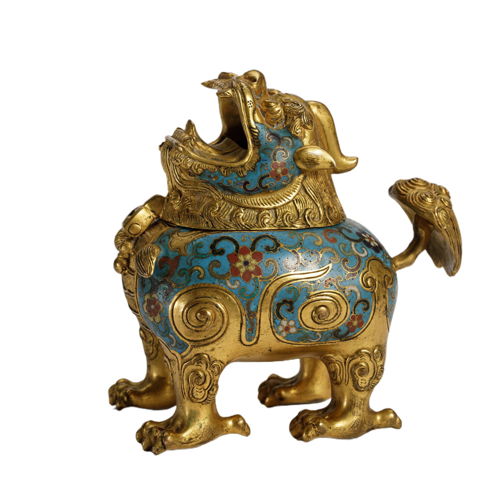 A Rare Chinese Cloisonne Enamel Incense Burner Luduan Auction