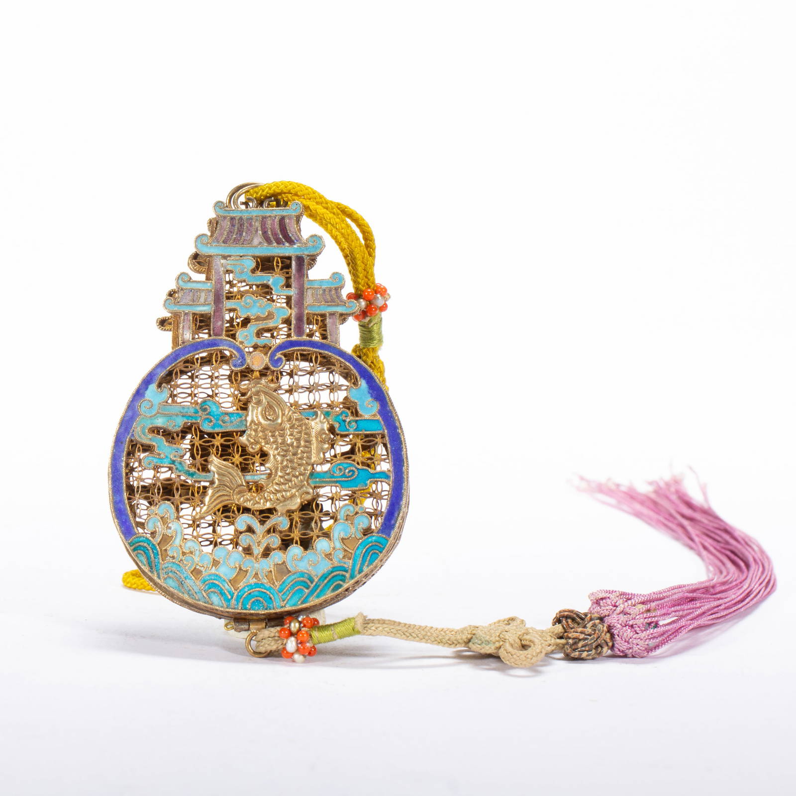 A Silver-gilt King Fisher Feather Decorated Pomander Case - Jun 08 ...