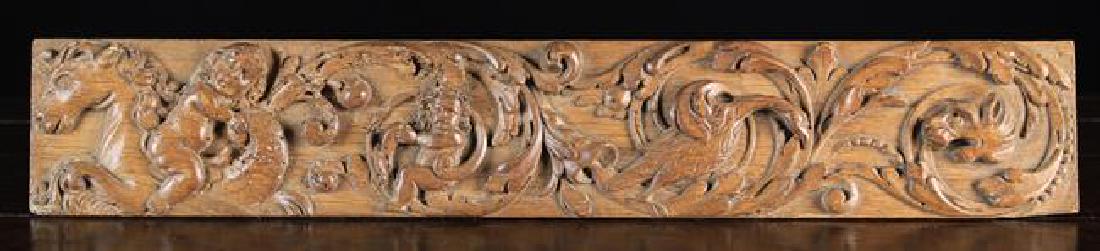 A 16th/17th Century Carved Renaissance Frieze Rail