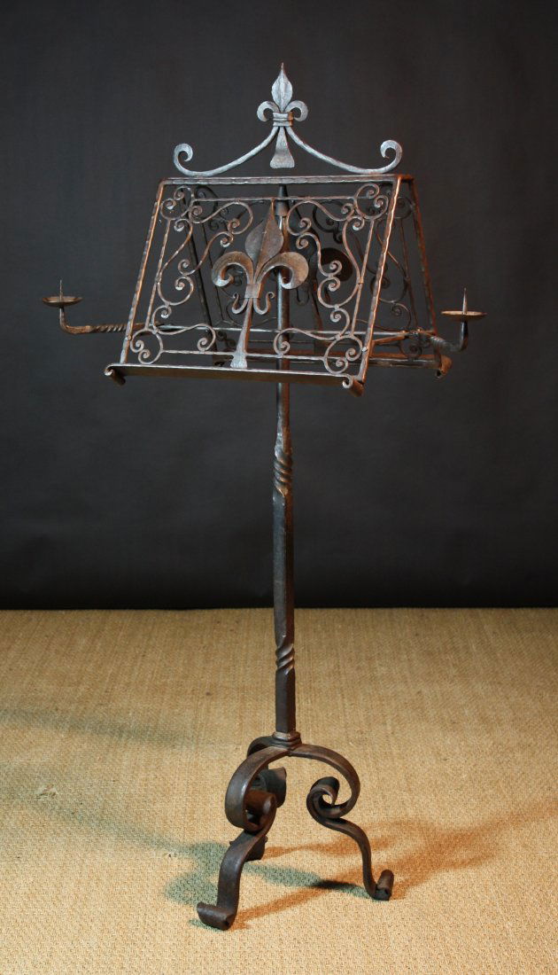 An 18th Century French Wrought Iron Lectern. The A