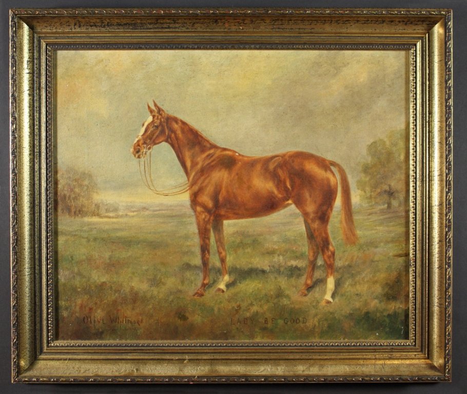 Olive Whitmore. An Oil On Canvas. Portrait Of A Ho