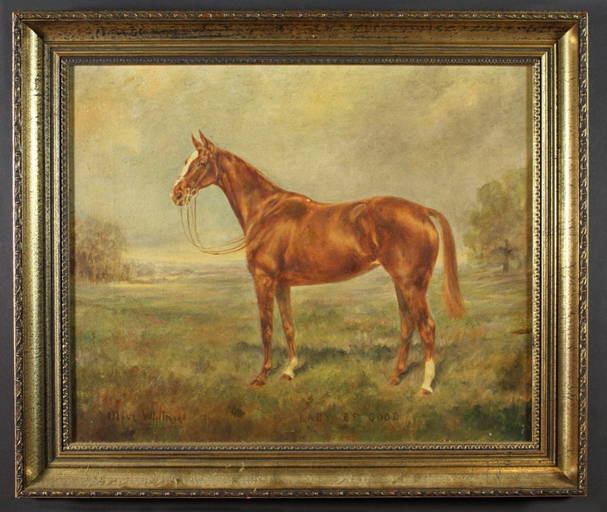 Olive Whitmore. An Oil On Canvas. Portrait Of A Ho