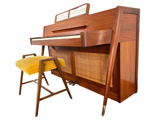 Mid Century Modern Baldwin Acrosonic Piano & Bench