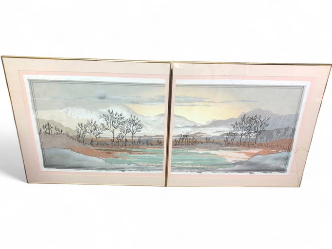 Sandmarkings Diptych By M.p. Marion