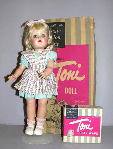 All Original Toni Doll With Box, 15". Head Marked
