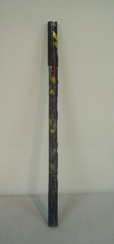 Tole Needle Case. Original Yellow Foliage Decorati