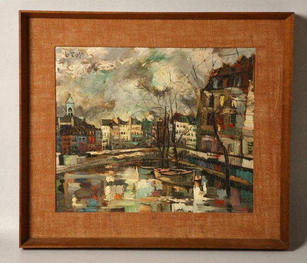 Painting By Foss. 20th Century. Oil On Artist Boar