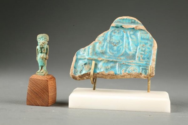 Two Pieces Of Egyptian Faience.