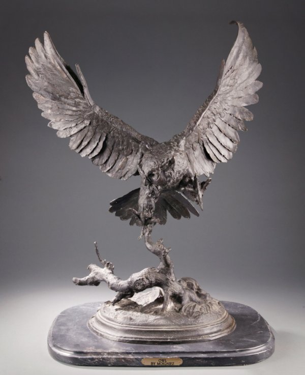 2537: BRONZE OWL AFTER JULES MOIGNIEZ (FRENCH, 1835-18 - Aug 30, 2008 ...