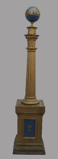 Masonic Column. Pine And Other Woods With Applied