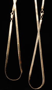 14k Gold Italian Herringbone Necklace