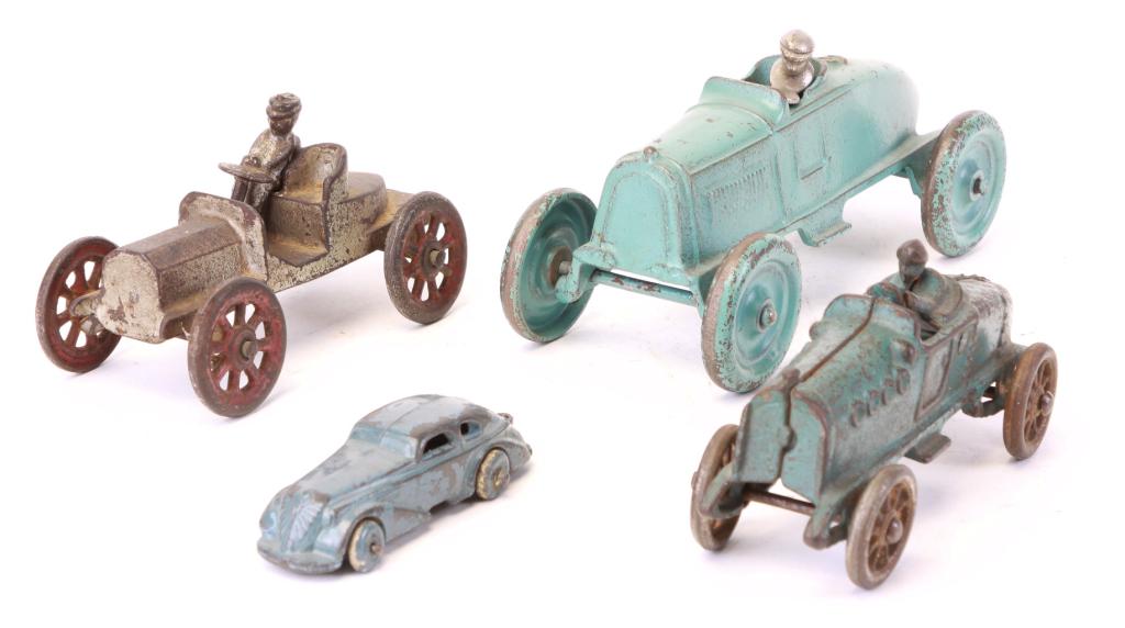 Four Cast Iron Toy Cars