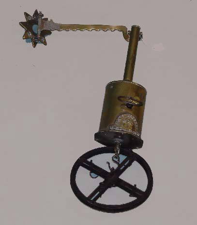 Brass Spit Jack. Complete With Key, Roun