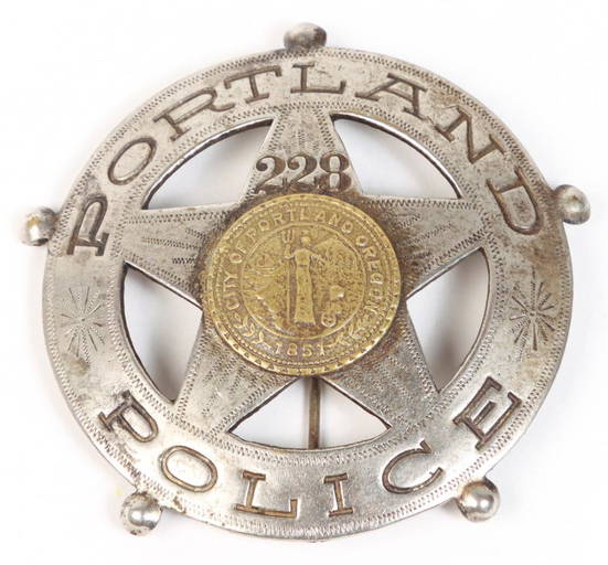 Portland Oregon Police Badge.
