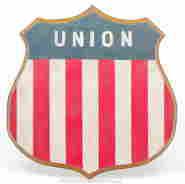 Patriotic "UNION" Shield Sign - Mar 21, 2015 | Copake Auction Inc. in NY