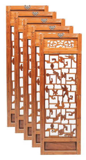 Six Chinese Architectural Panels.