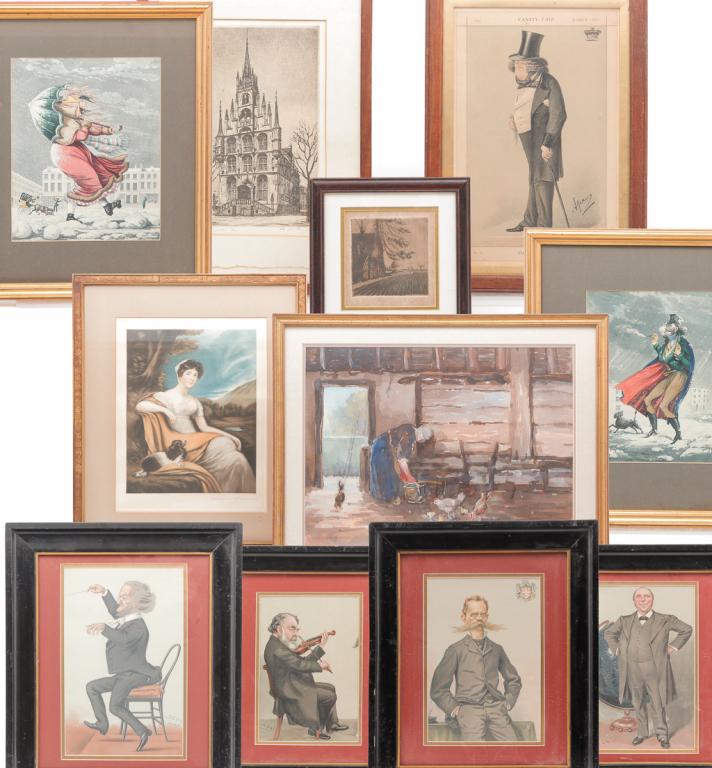 Ten Prints And A Watercolor.