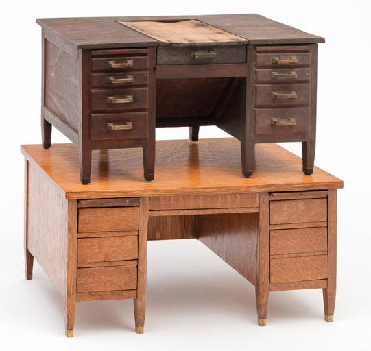 Two Salesman's Sample Office Desks.