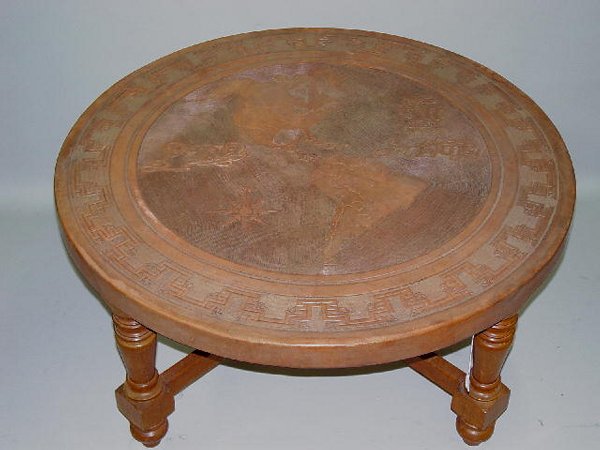 661: FOUR PIECES OF PERUVIAN FURNITURE WITH T