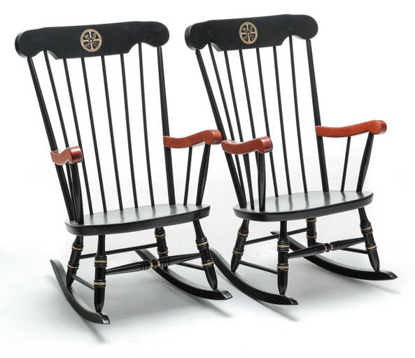 Pair Of Ohio Northern University Rocking Chairs.