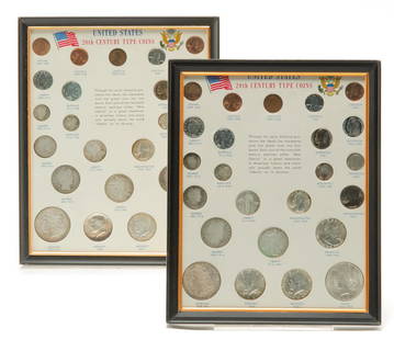 United States 20th Century Framed Coin Collection
