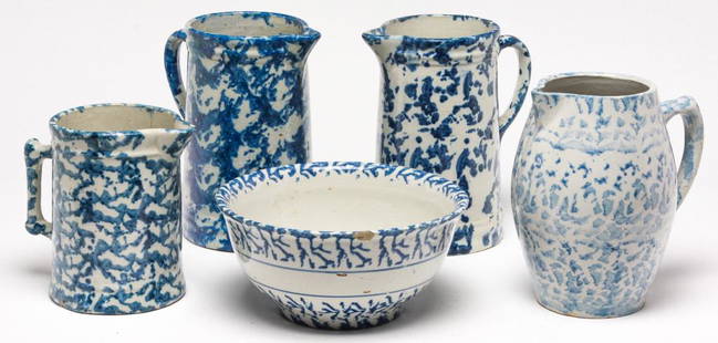Early 19th Century Flo Blue Pitcher
