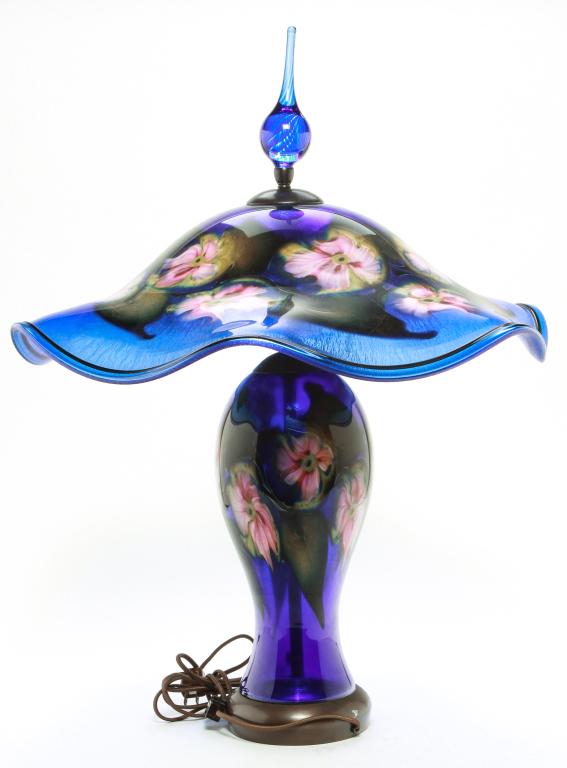 Charles Lotton Art Glass Table Lamp.