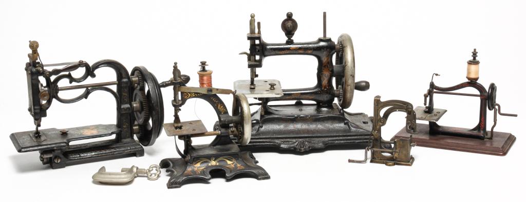 Five American Sewing Machines.