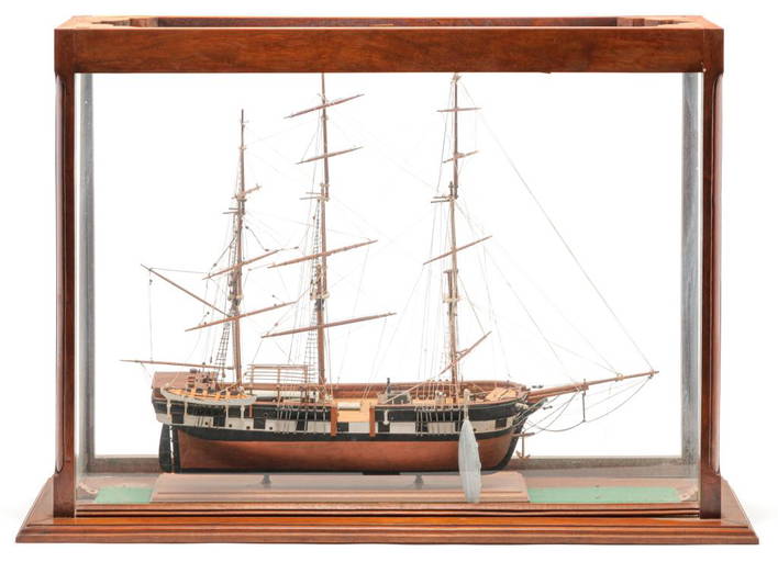 Model Of An American Whaling Ship.