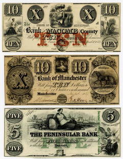 $3 Michigan Obsolete Currency Note