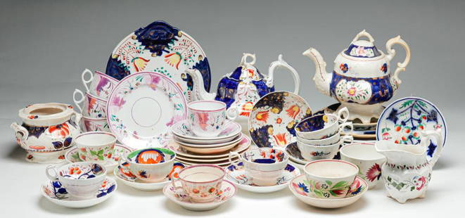 19thc English Gaudy Welsh China