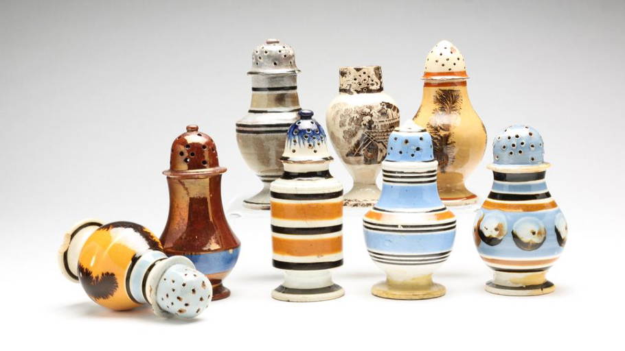 EIGHT ENGLISH PEPPER POTS INCLUDING MOCHA. (#0311) on May 22, 2022 ...