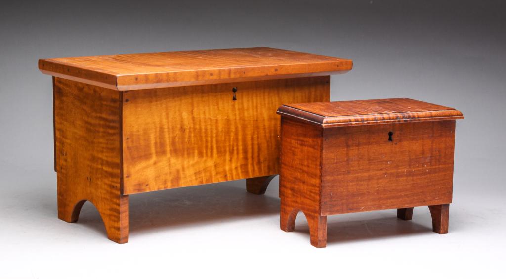 Two David T. Smith Miniature Blanket Chests.
