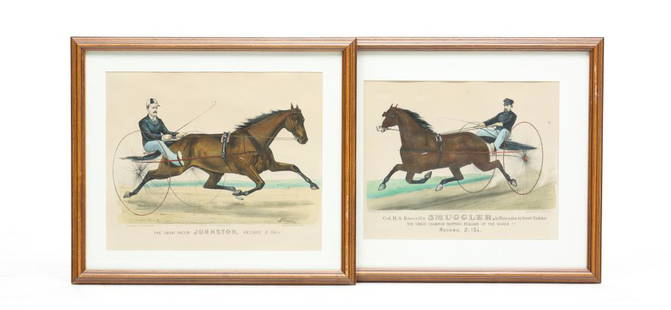 Two Currier & Ives Racing Lithographs