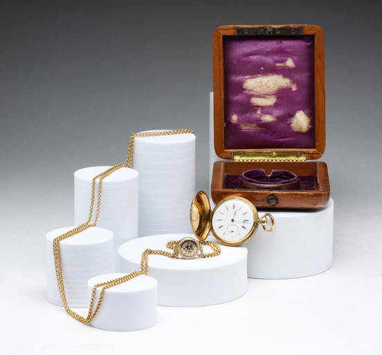 Charles Jacot 18k Hunting Case Pocket Watch.