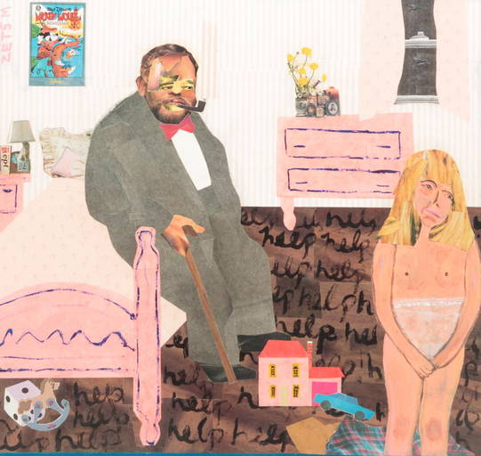 Interior Artwork Collage Attributed To Mark Zets.