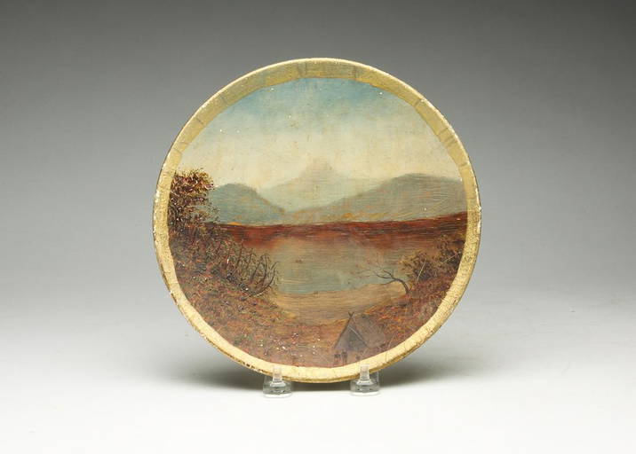 American Painted Papier Mache Plate.