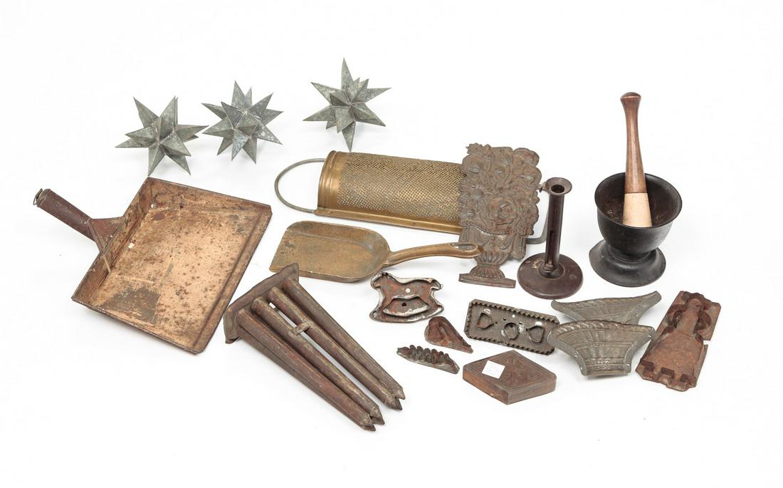 Group Of Mostly Tin Household Items. Auction