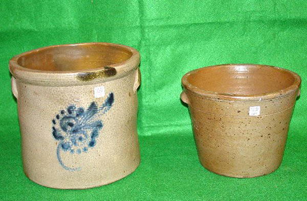 Two Stoneware Jars. Example Shown Has Un