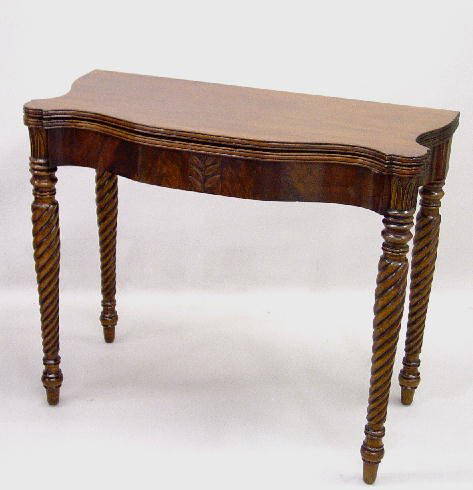 Federal Card Table. Mahogany And Flame V