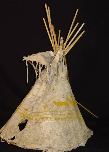 Child's Miniature Tipi With Decoration.