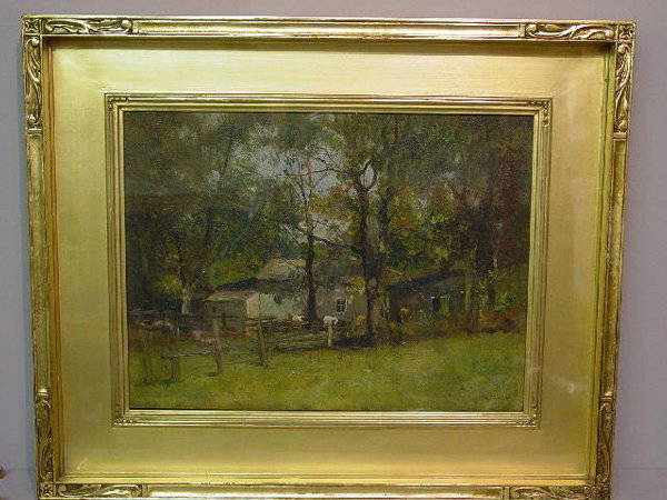 Oil Painting On Artist Board By "chas. Gruppe". Fa