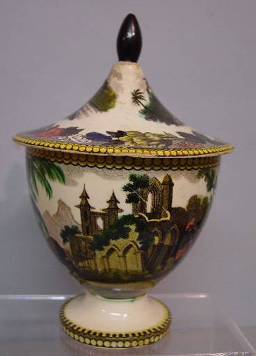 Two Pieces Of Salopian Ware. Urn Shaped